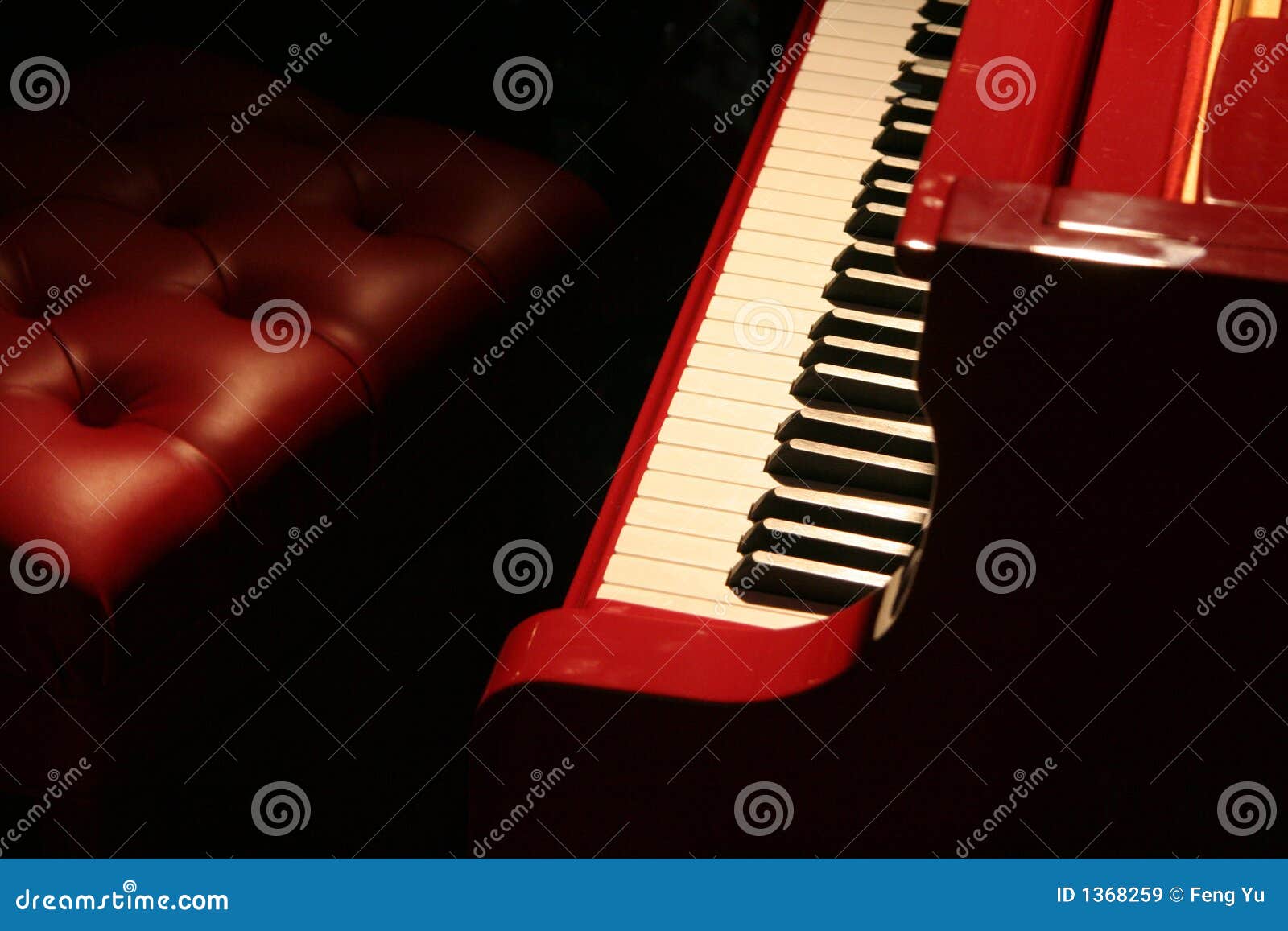 Red piano stock image. Image of music, classic, tone, dark - 1368259