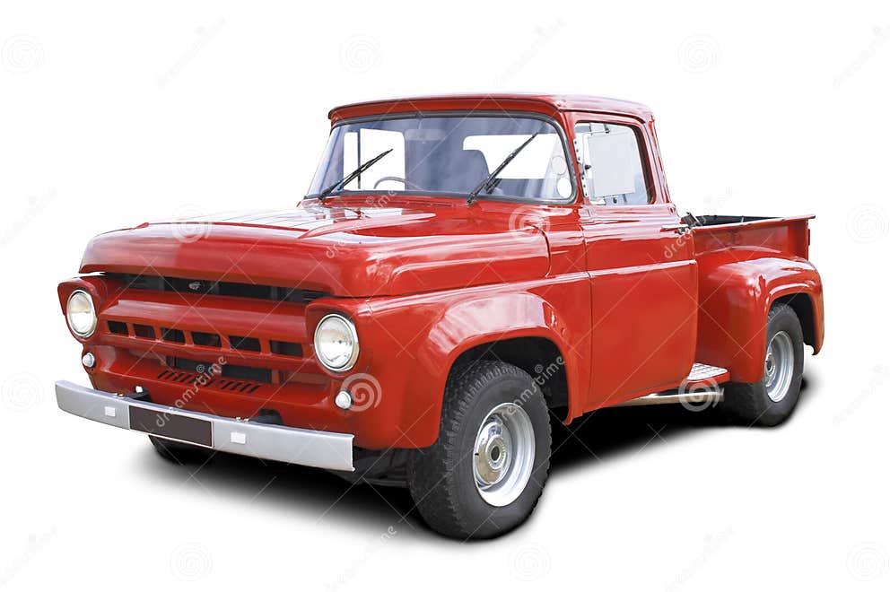 Red pick up truck stock image. Image of pickup, bumper - 1499329