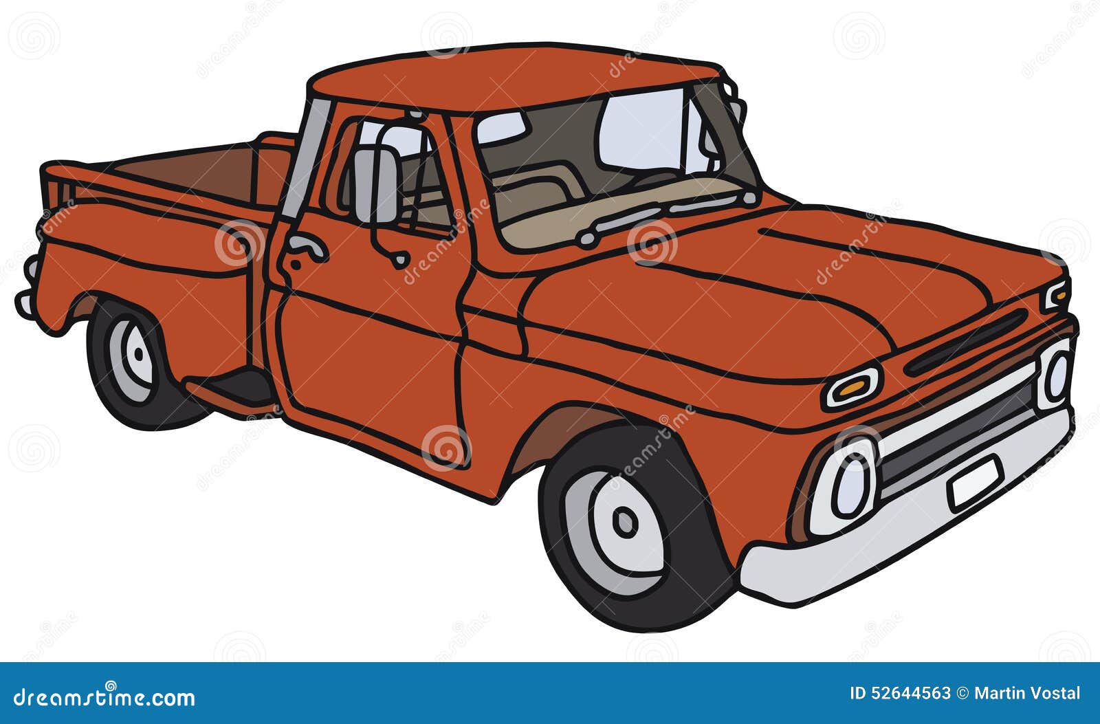 Red pick-up stock vector. Illustration of pick, vector - 52644563