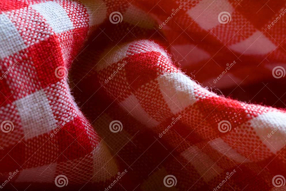 Red Picnic Cloth Pattern Detail Stock Photo - Image of recipe, country ...