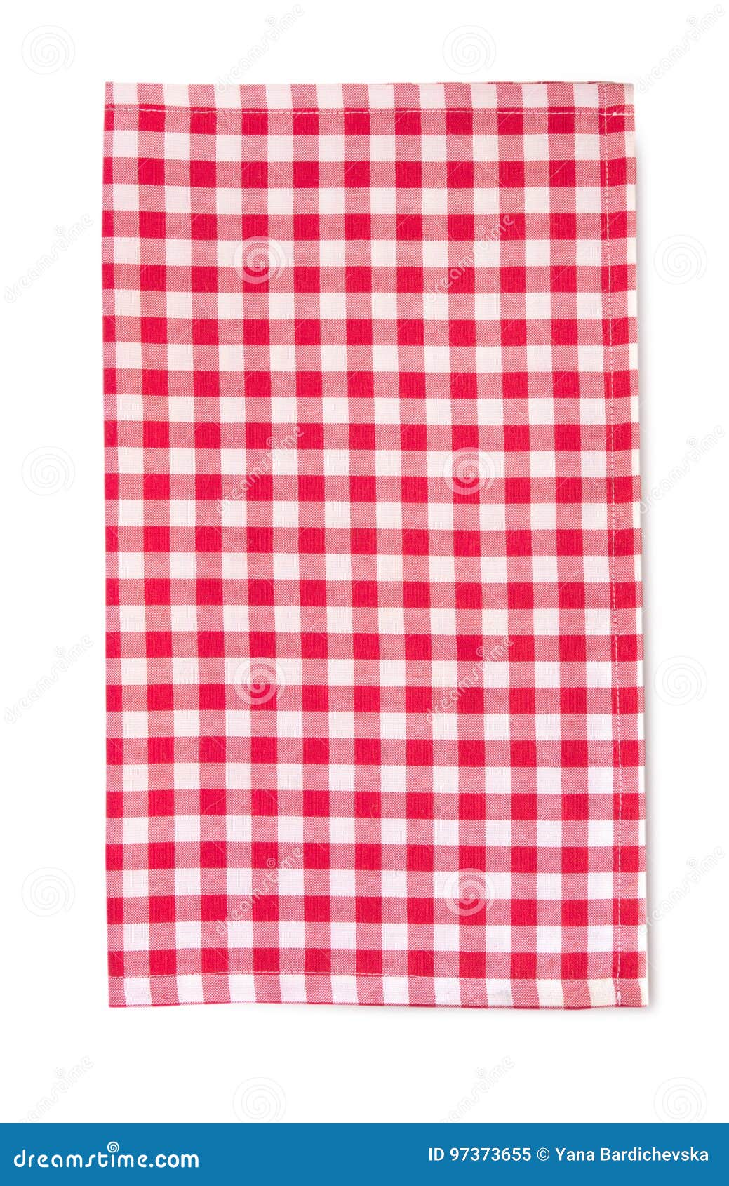 Red Picnic Cloth Vertical Isolated with Shadow. Stock Image - Image of ...