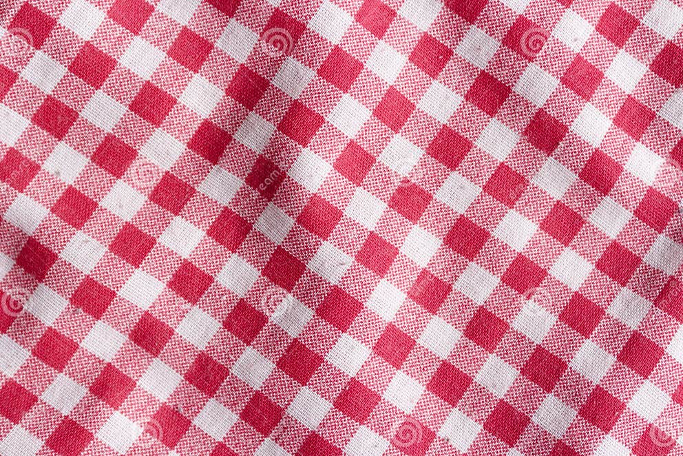 Red Picnic Tablecloth Background. Stock Photo - Image of canvas ...