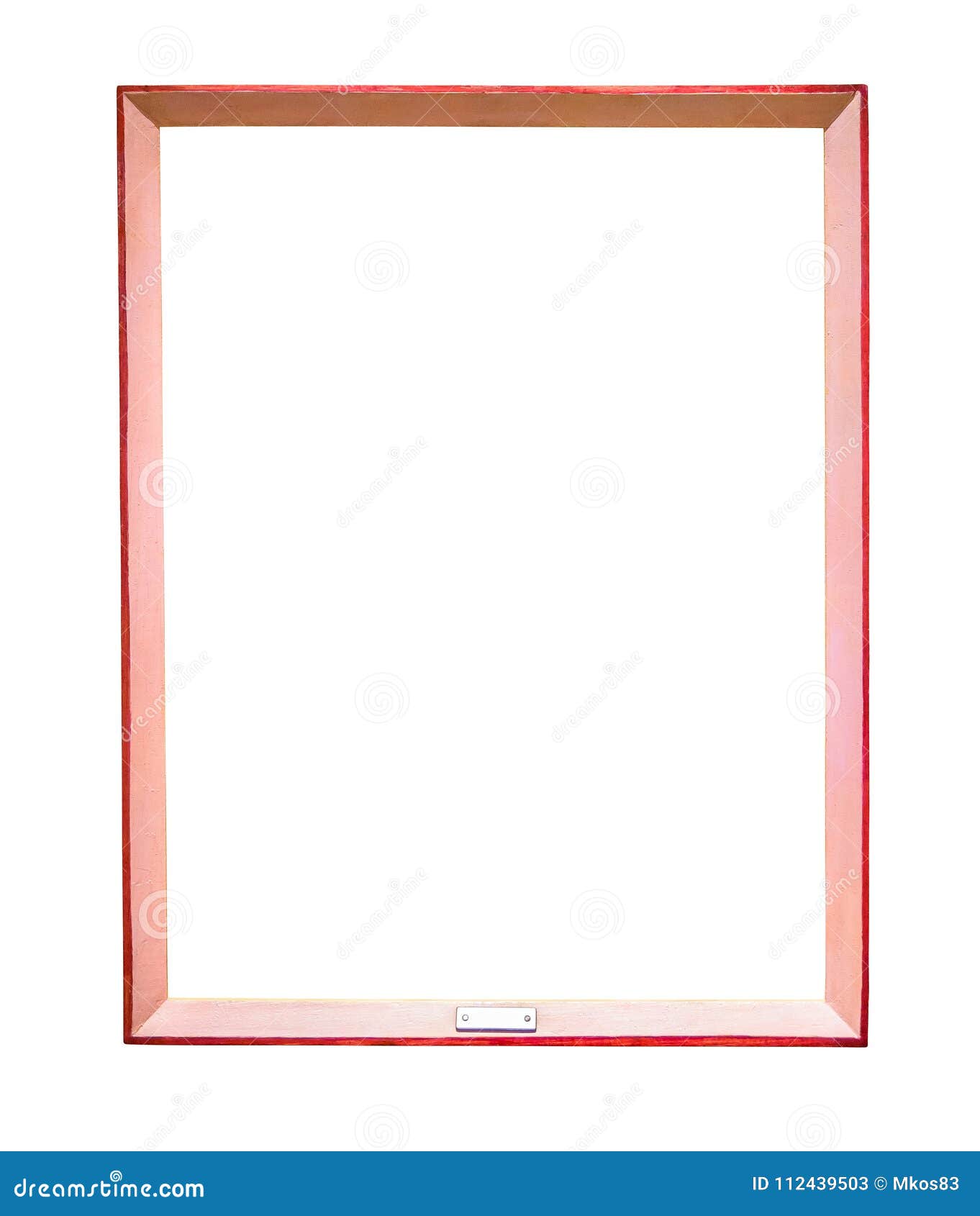 Red Picture Frame on White Background Stock Image - Image of photograph ...