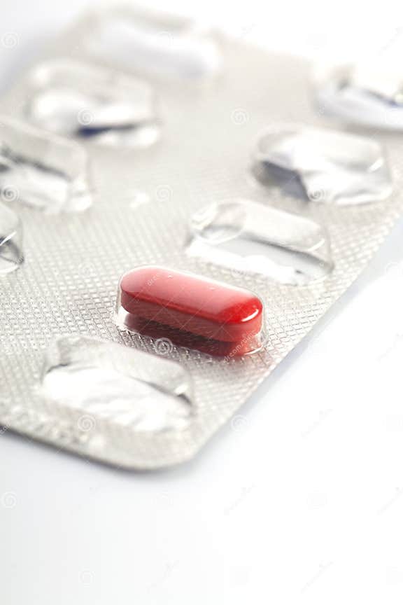 Red pill stock image. Image of blister, therapy, painkiller - 22823665