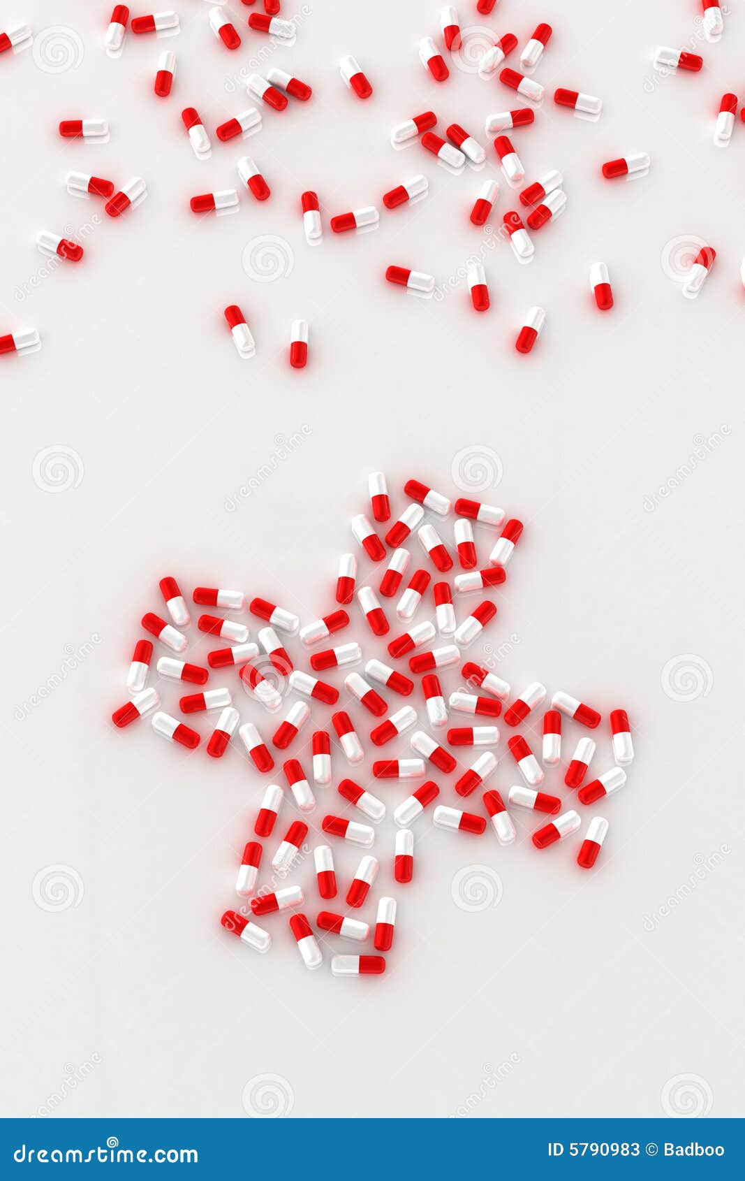 Red Pill Cross stock illustration. Illustration of antbiotic - 5790983