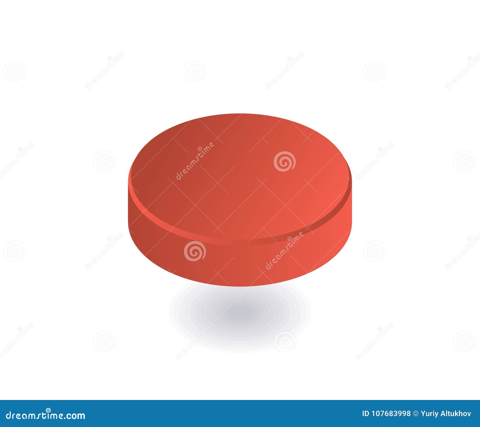 Red Pill Icon. Vector Illustration in Flat Isometric 3D Style Stock ...