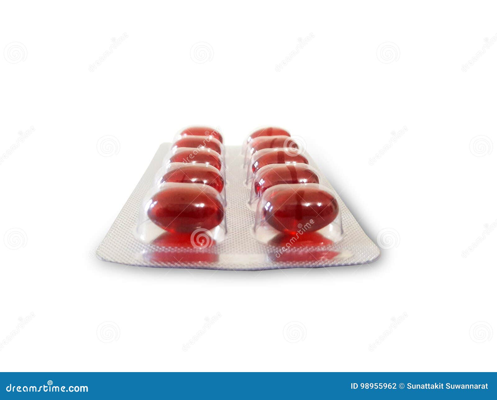 Red pill in pack stock photo. Image of medicament, dose - 98955962