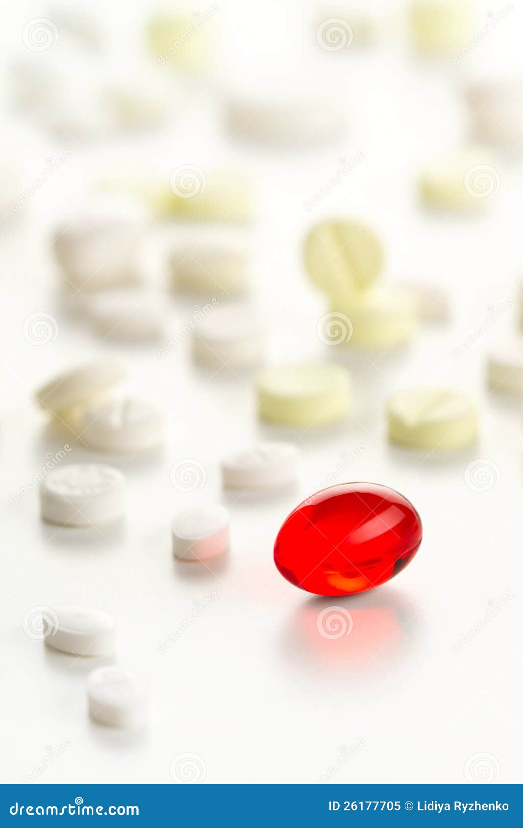 Red Pill and Tablet Pale Colors Stock Image - Image of analgesic ...