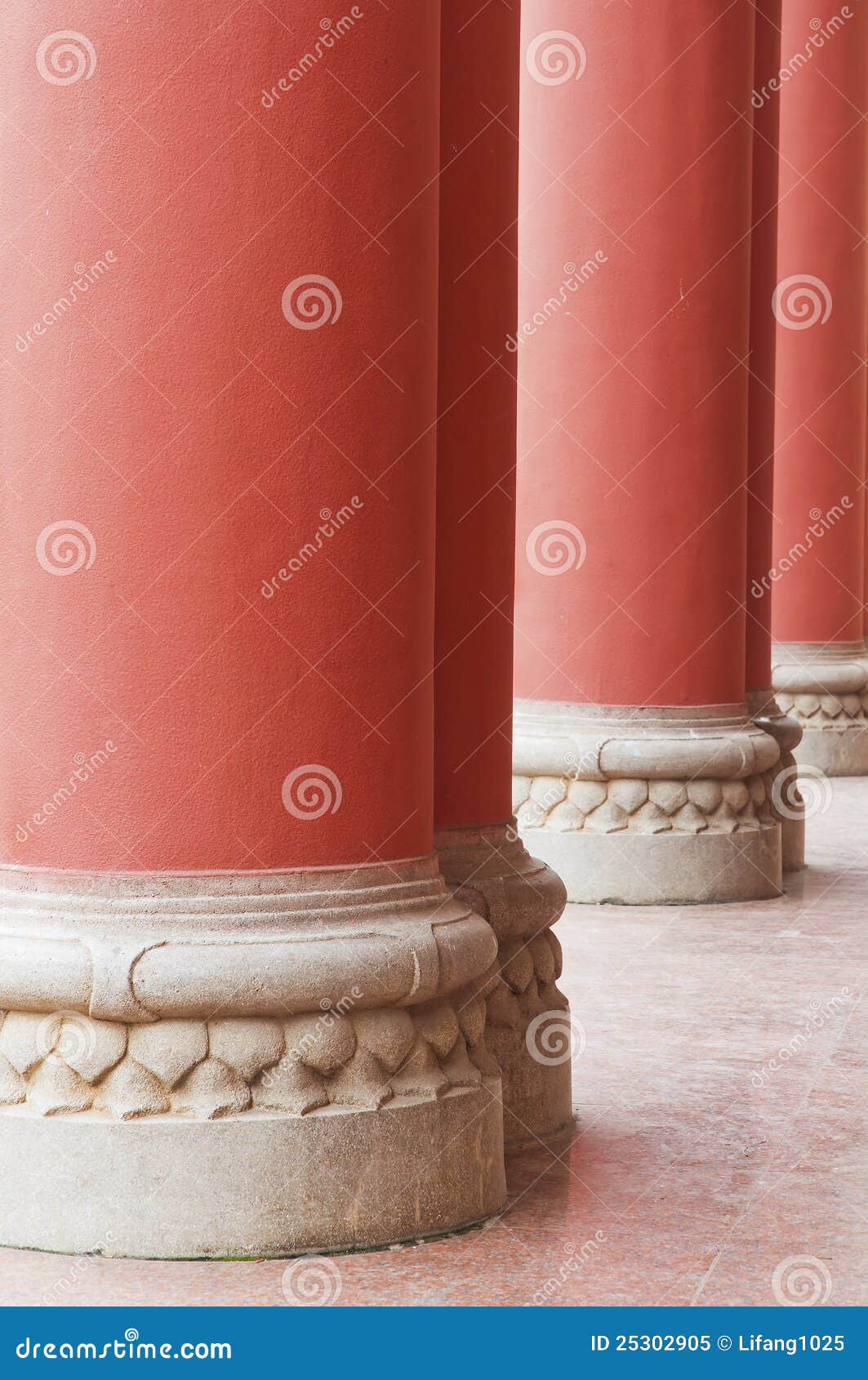 Red Pillars stock image. Image of white, style, europe - 25302905