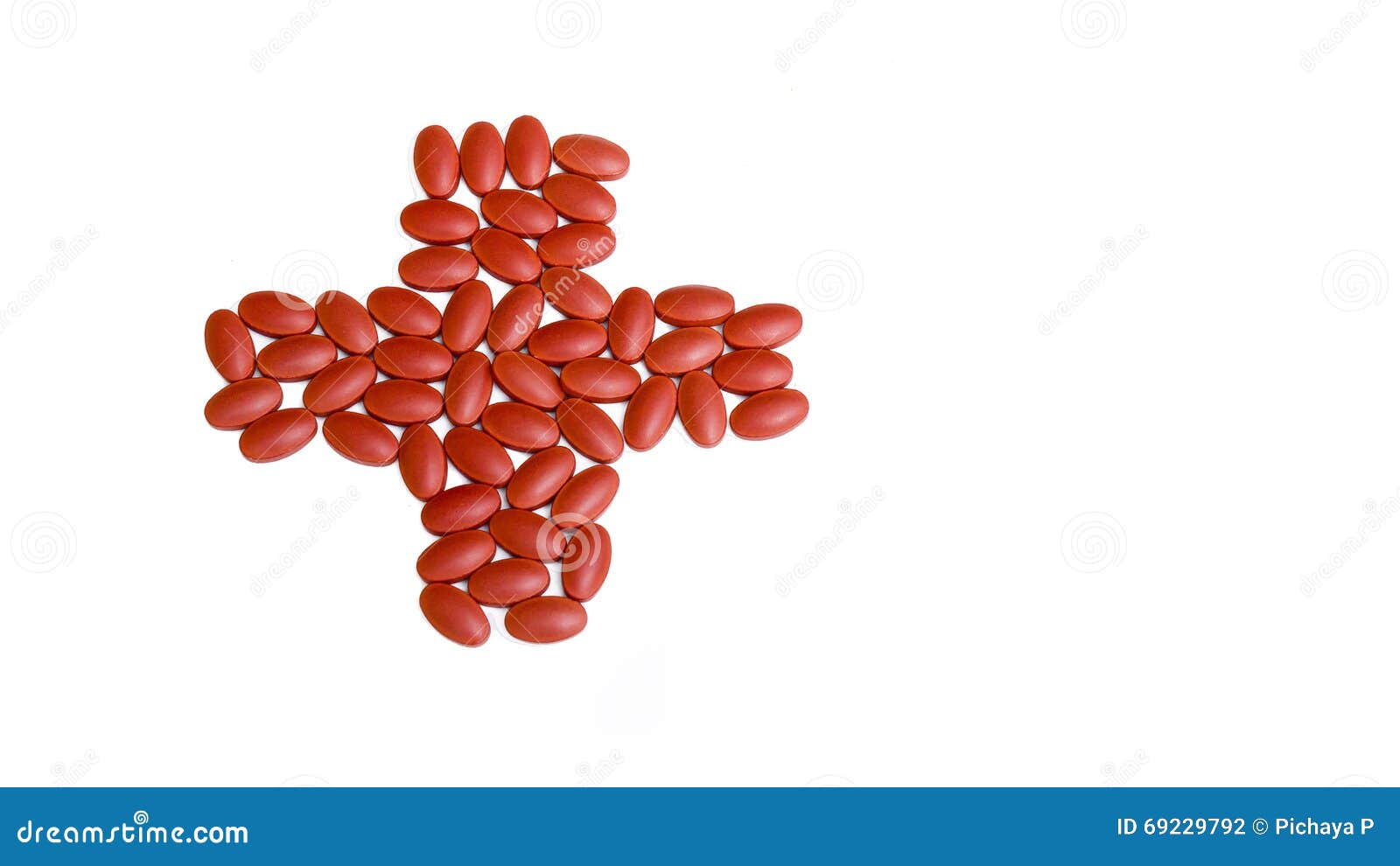 Red Pills are Arranged in Cross Symbol Stock Photo - Image of illness ...