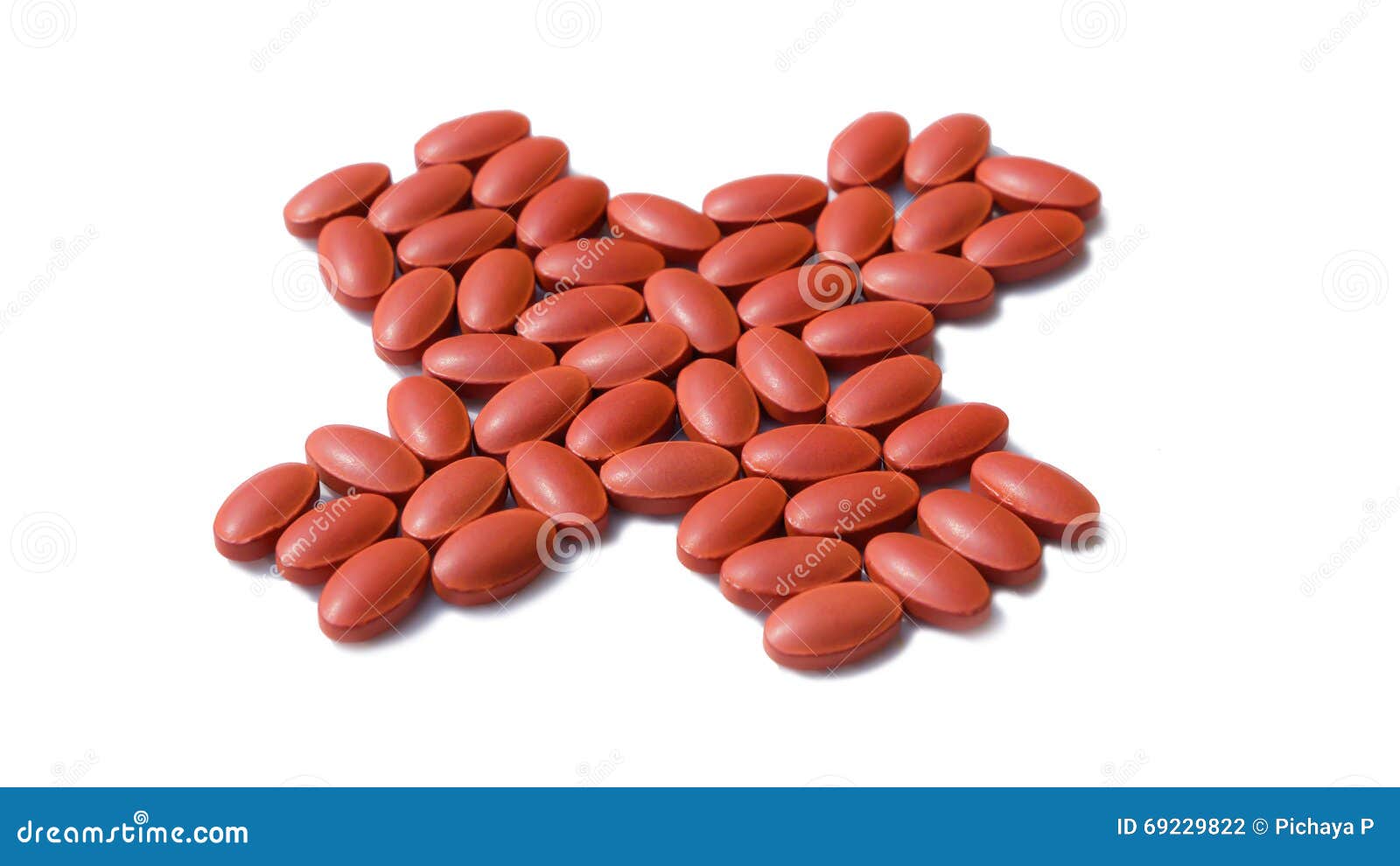 Red Pills are Arranged in Cross Symbol Editorial Photography - Image of ...
