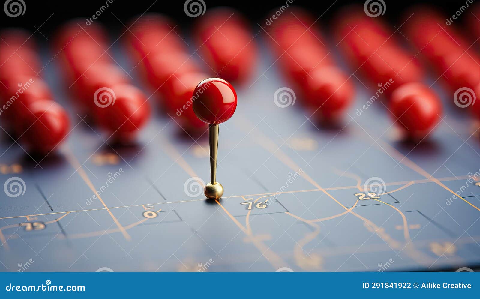 Red Pin on the Board. Conceptual Image for Business Analysis and ...