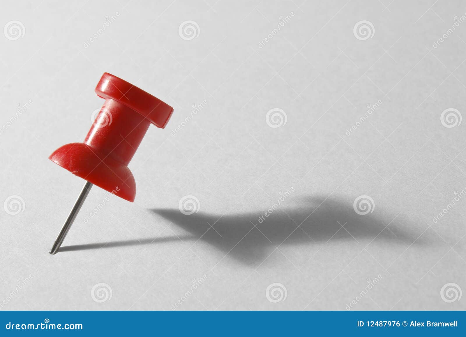 Red Pin in Card stock photo. Image of whitethumbtack - 12487976