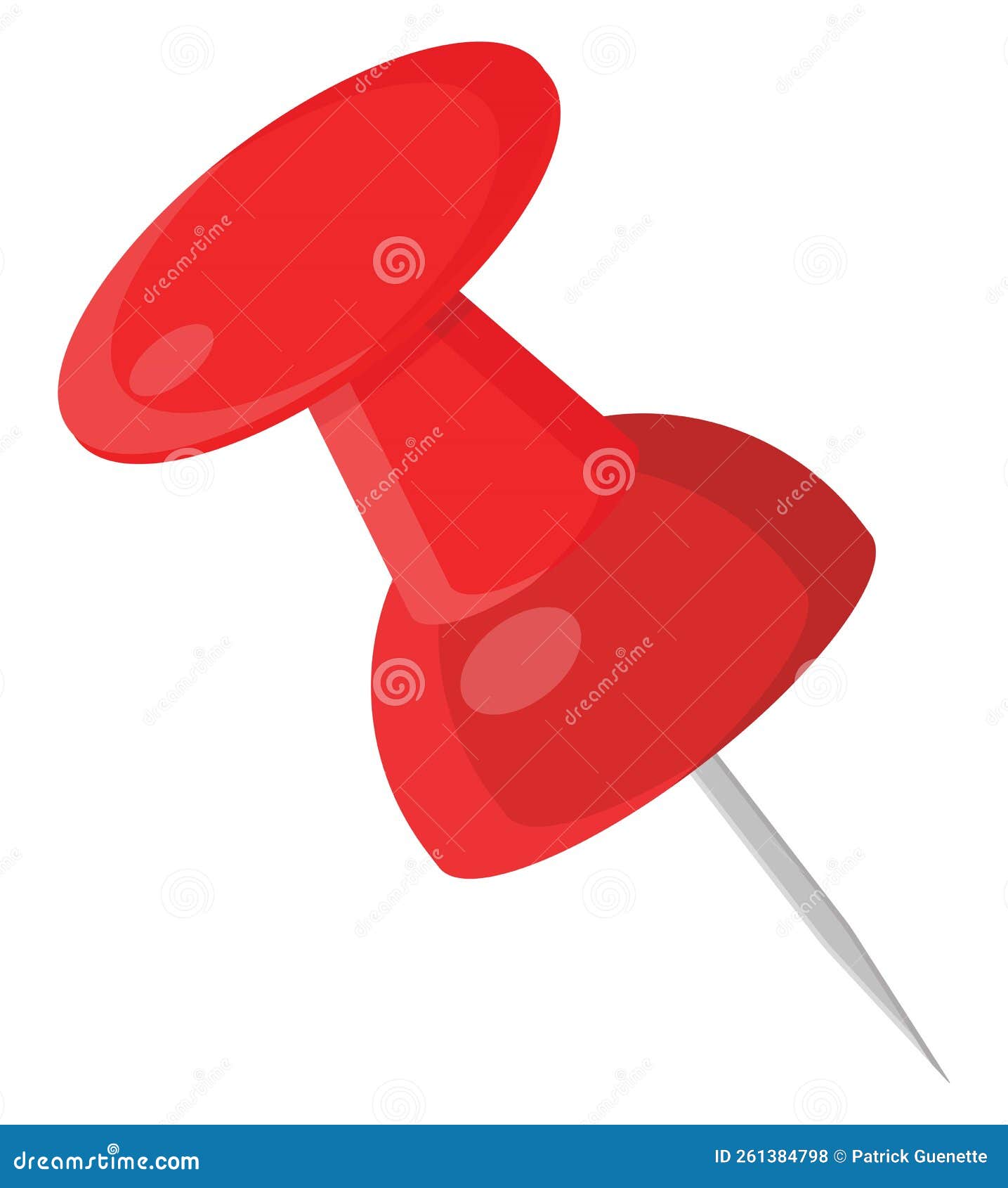 Red pin, icon stock vector. Illustration of marker, sign - 261384798