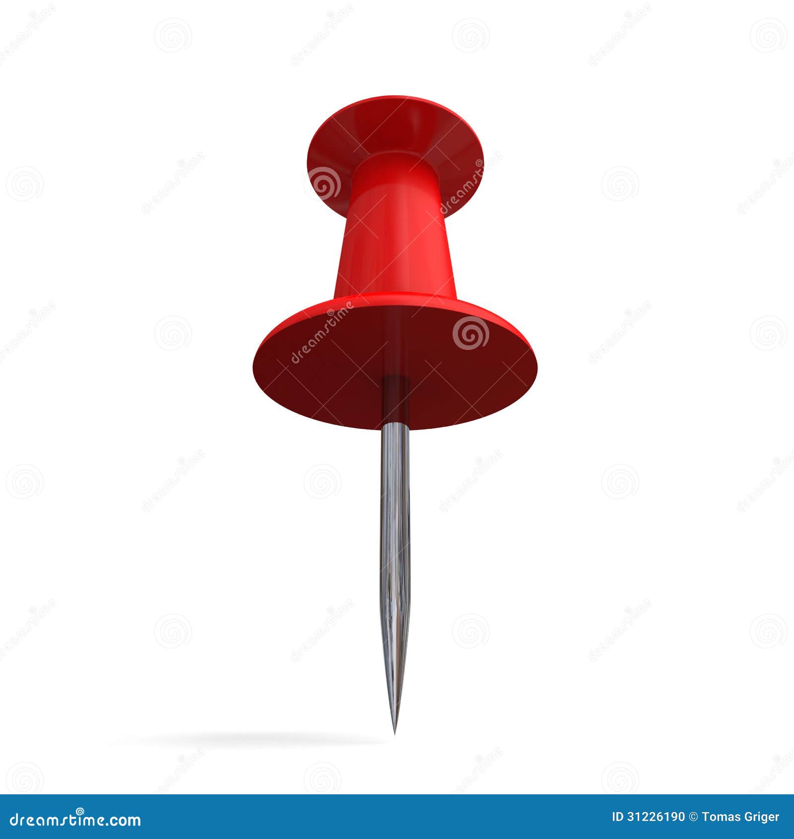 Red pin stock illustration. Illustration of stationery - 31226190