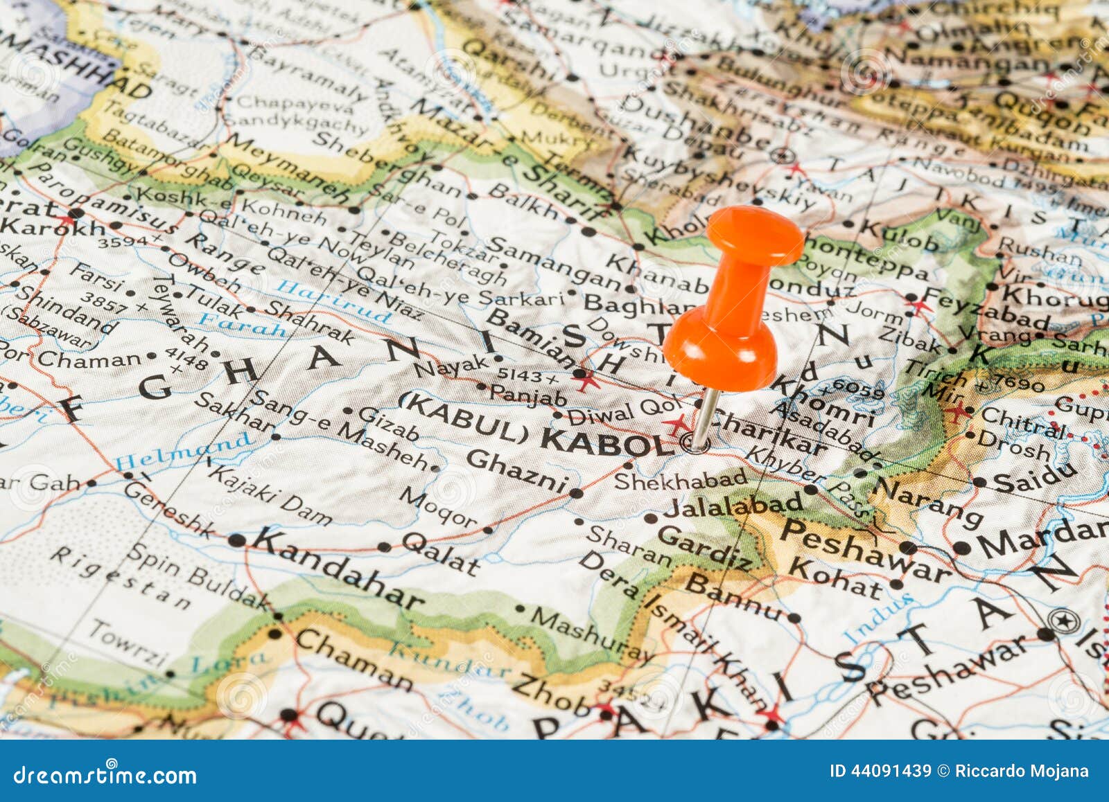 Red pin on Kabul map stock image. Image of macro, trip - 44091439