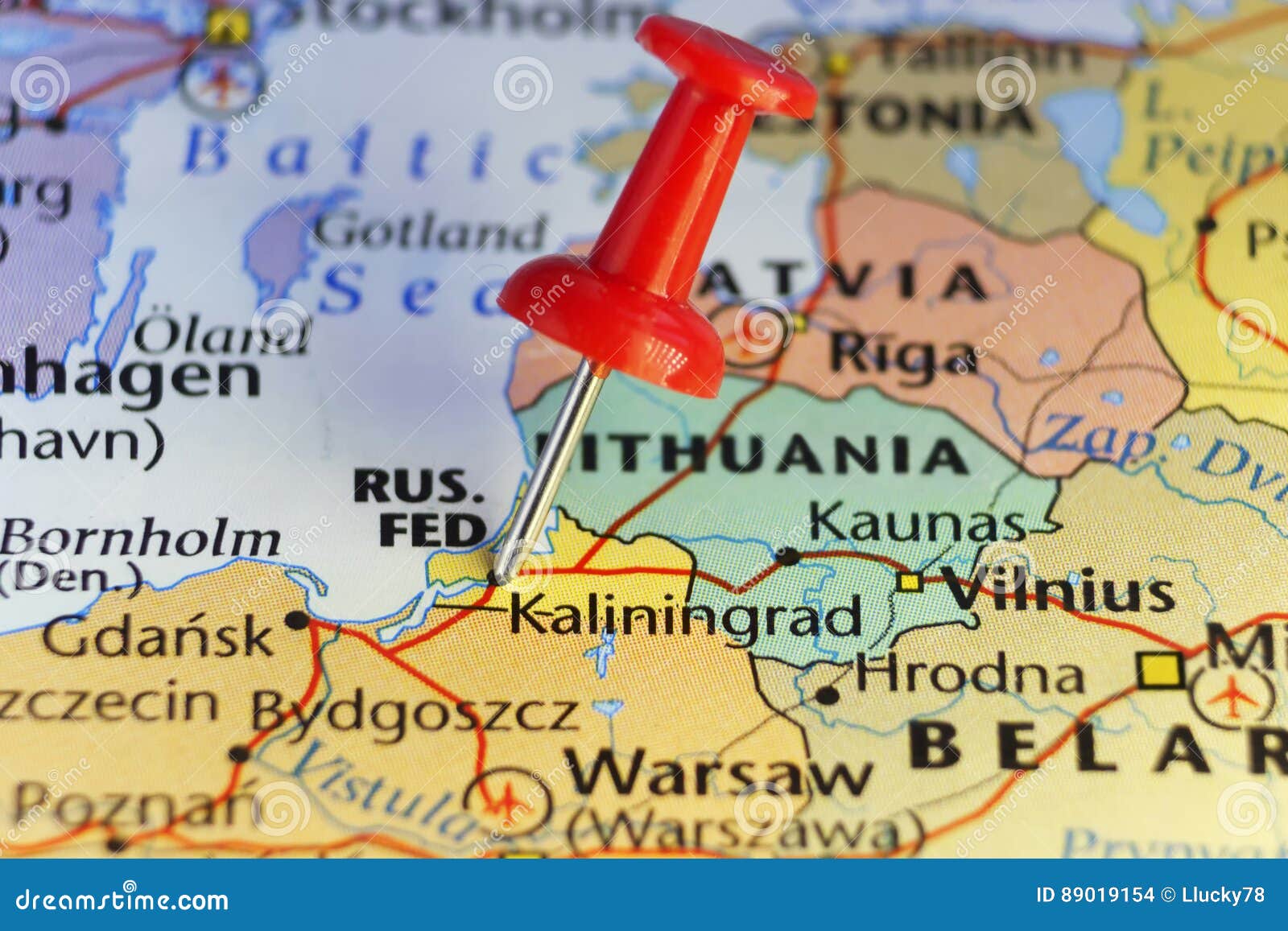 Kaliningrad Russia Silhouette Map With Transparent Background Vector ...