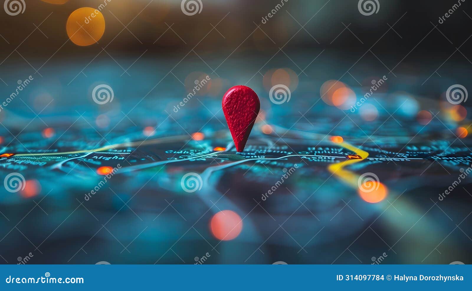 Red Pin on Map. Generative AI Stock Illustration - Illustration of ...
