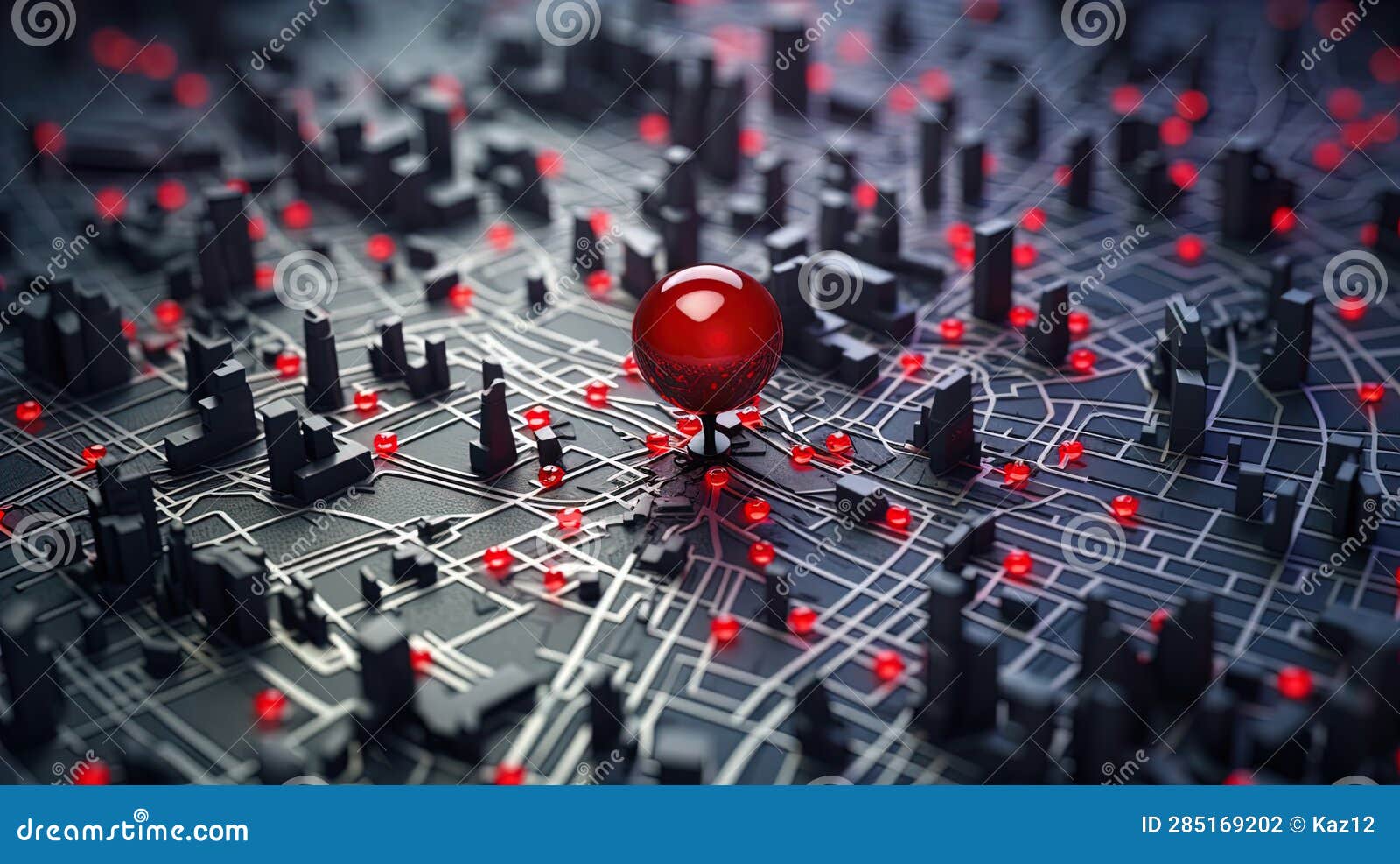 Red Pin Marker Showing Location on a Map Stock Illustration ...