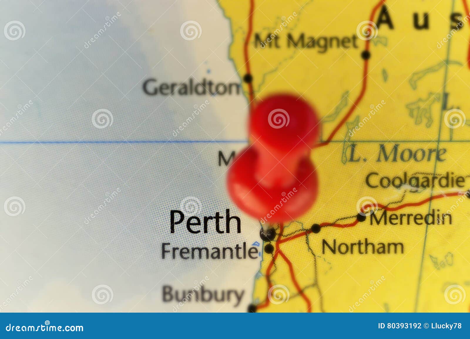 Perth Australia City Map In Black And White Color. Outline Map Cartoon ...