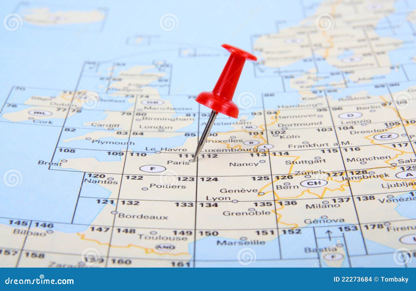 Red Pin Show the Location of a Destination Point O Stock Photo - Image ...