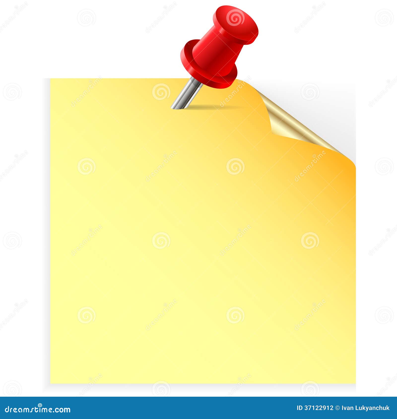 Red pin sticker stock vector. Illustration of yellow - 37122912