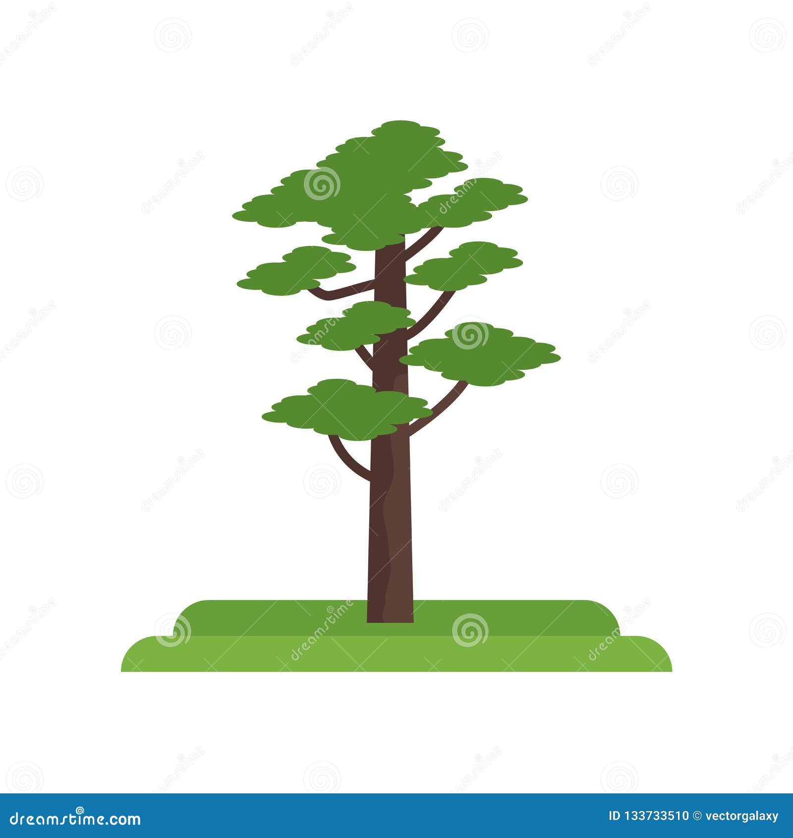 Red Pine Tree Icon Vector Sign and Symbol Isolated on White Back Stock ...