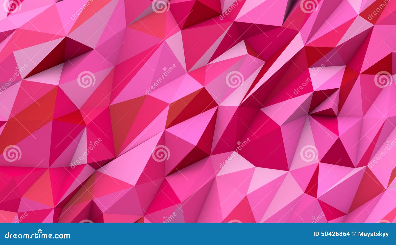 Red Pink Abstract Triangles Poly Colors Geometric Shape Background ...