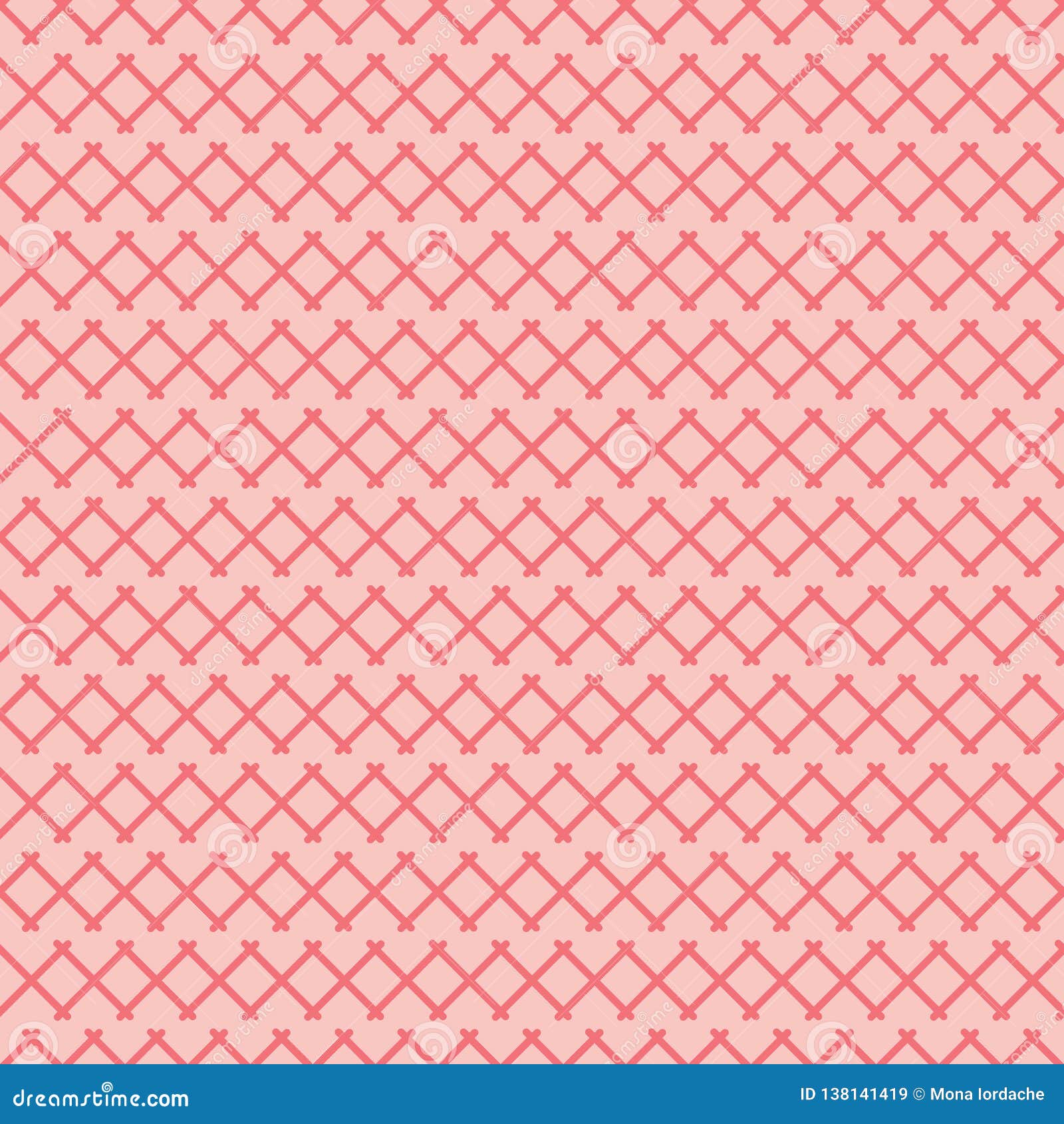Red X on Pink Background Abstract Seamless Pattern Stock Vector ...