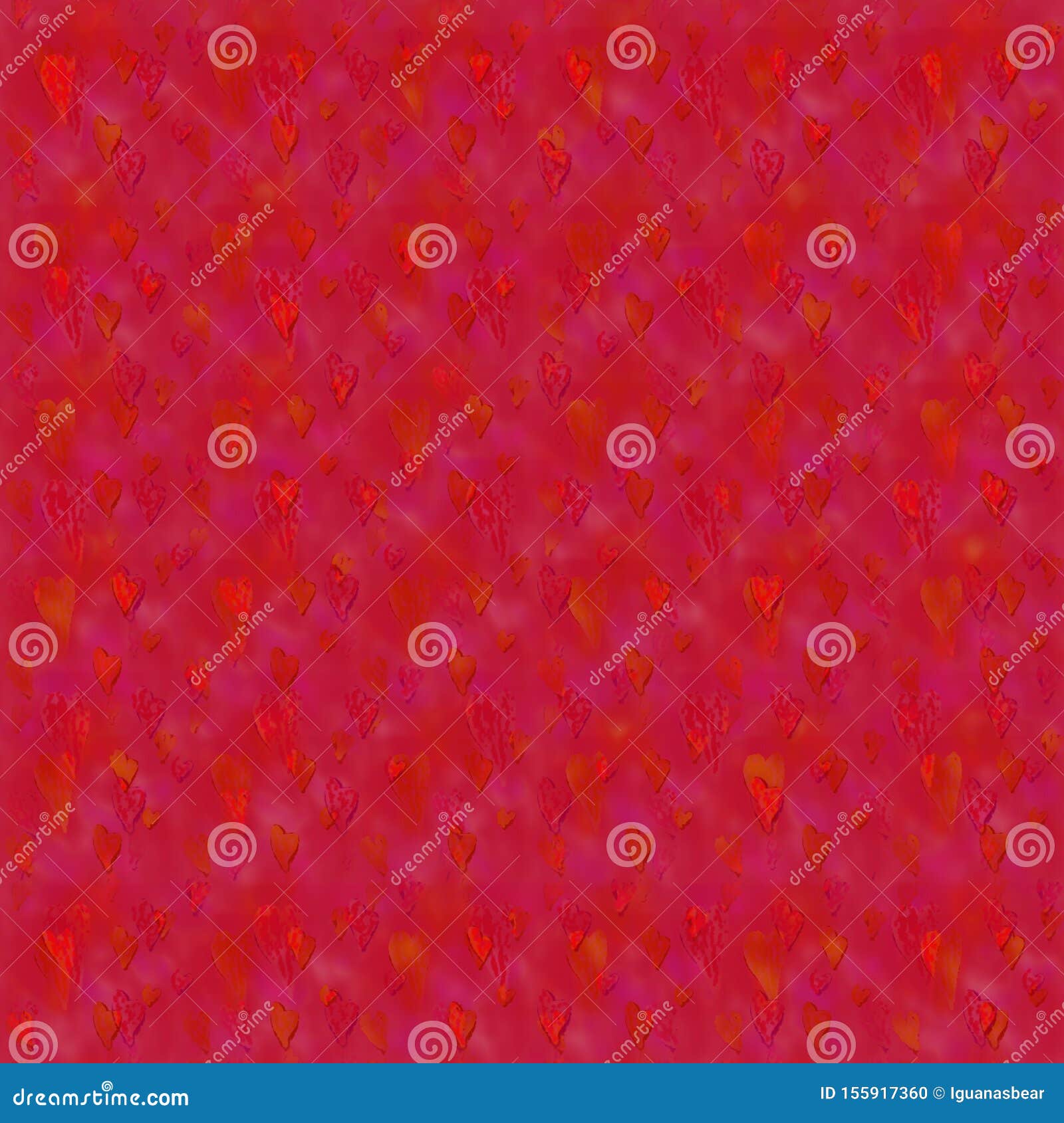 Red Blurred Seamless Background with Hearts Stock Illustration ...