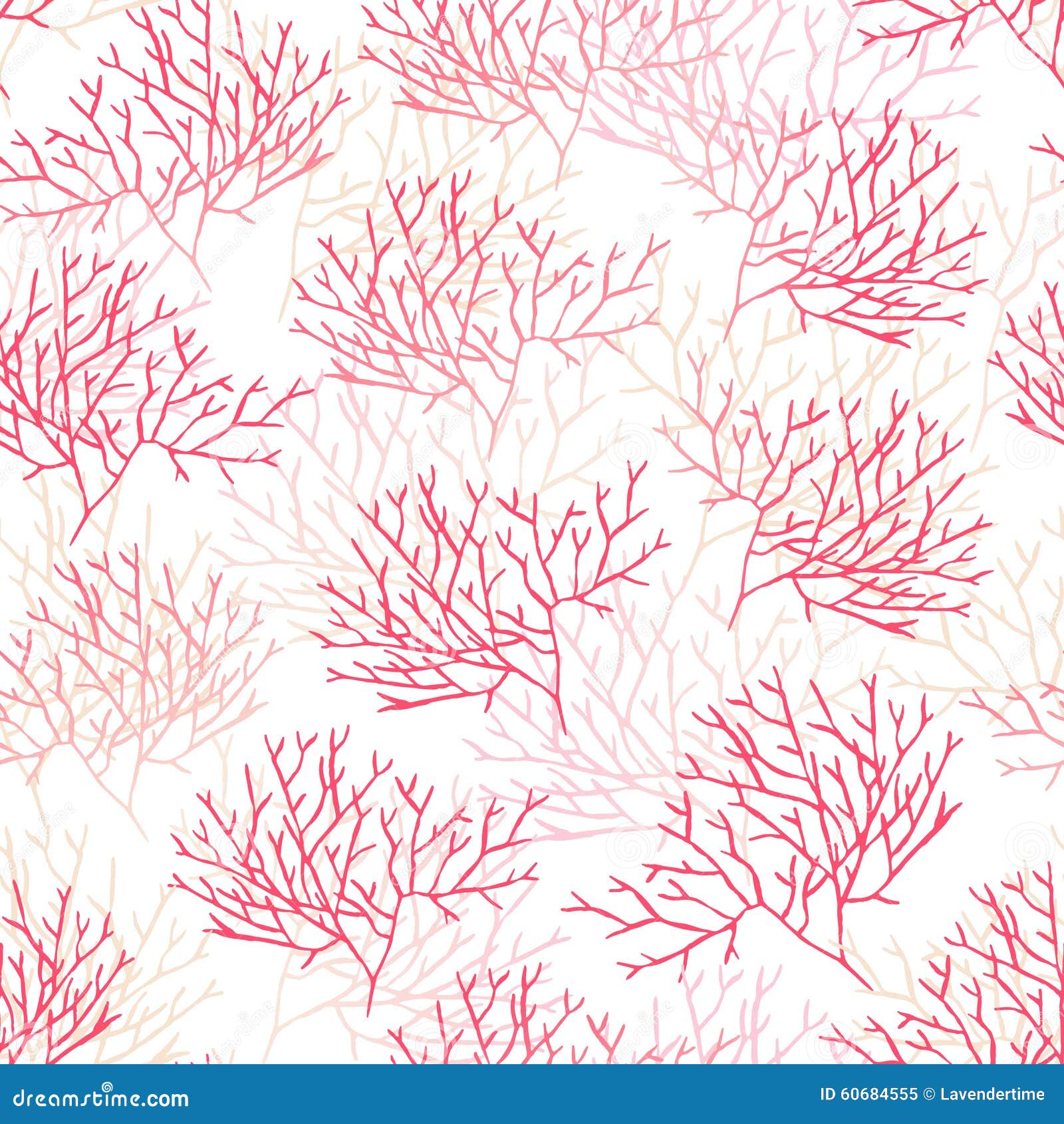 Red and Pink Corals Seamless Vector Pattern Stock Vector - Illustration ...