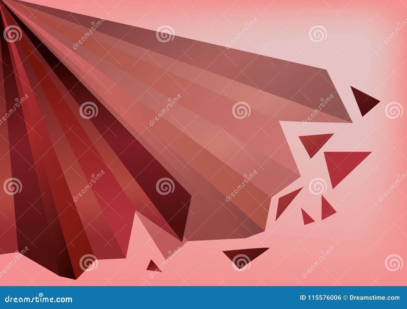 Red and Pink Geometric Destructive Background Stock Illustration ...