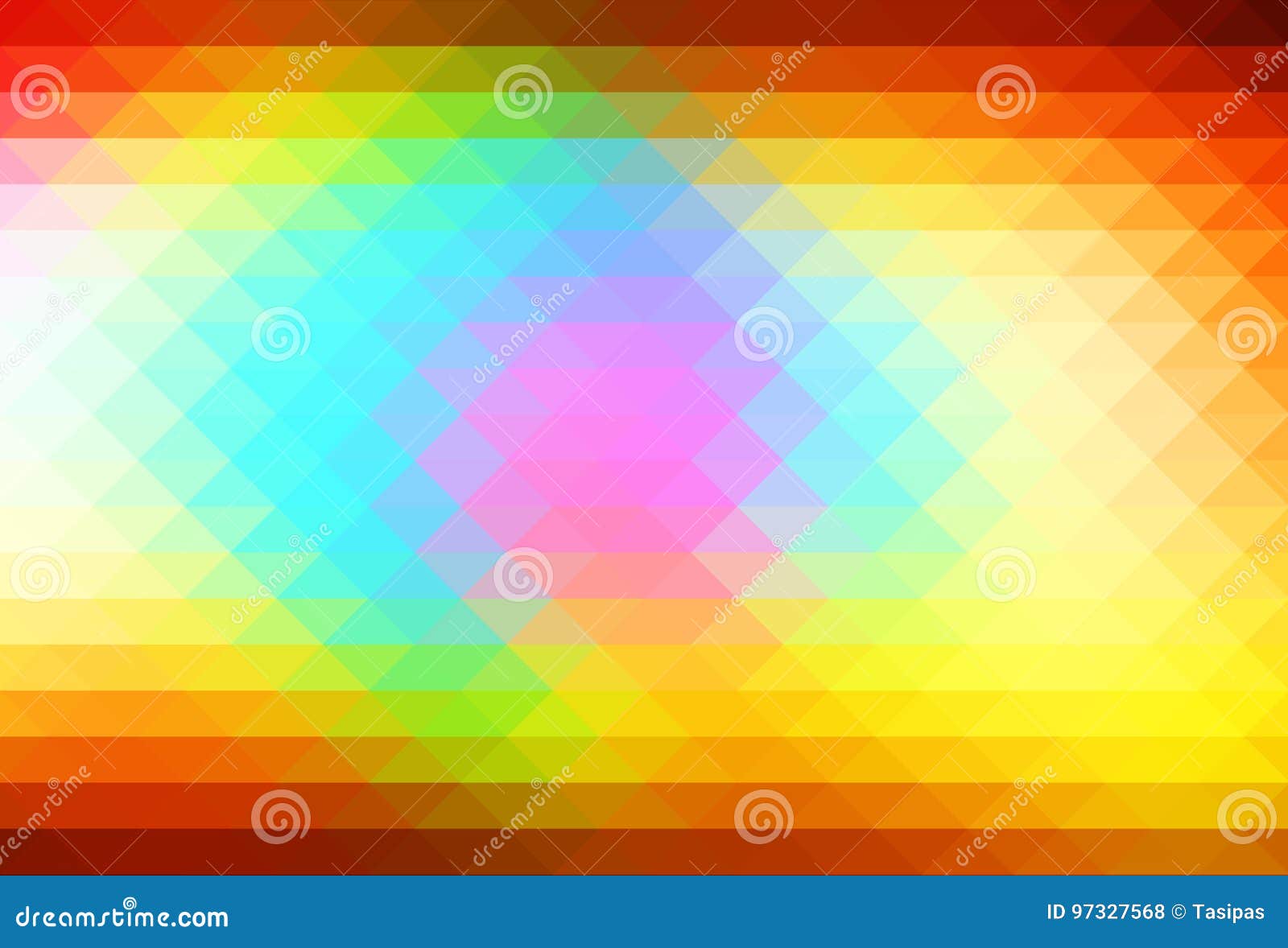 Red Pink Green Blue Brown Rows of Triangles Background Stock Vector ...