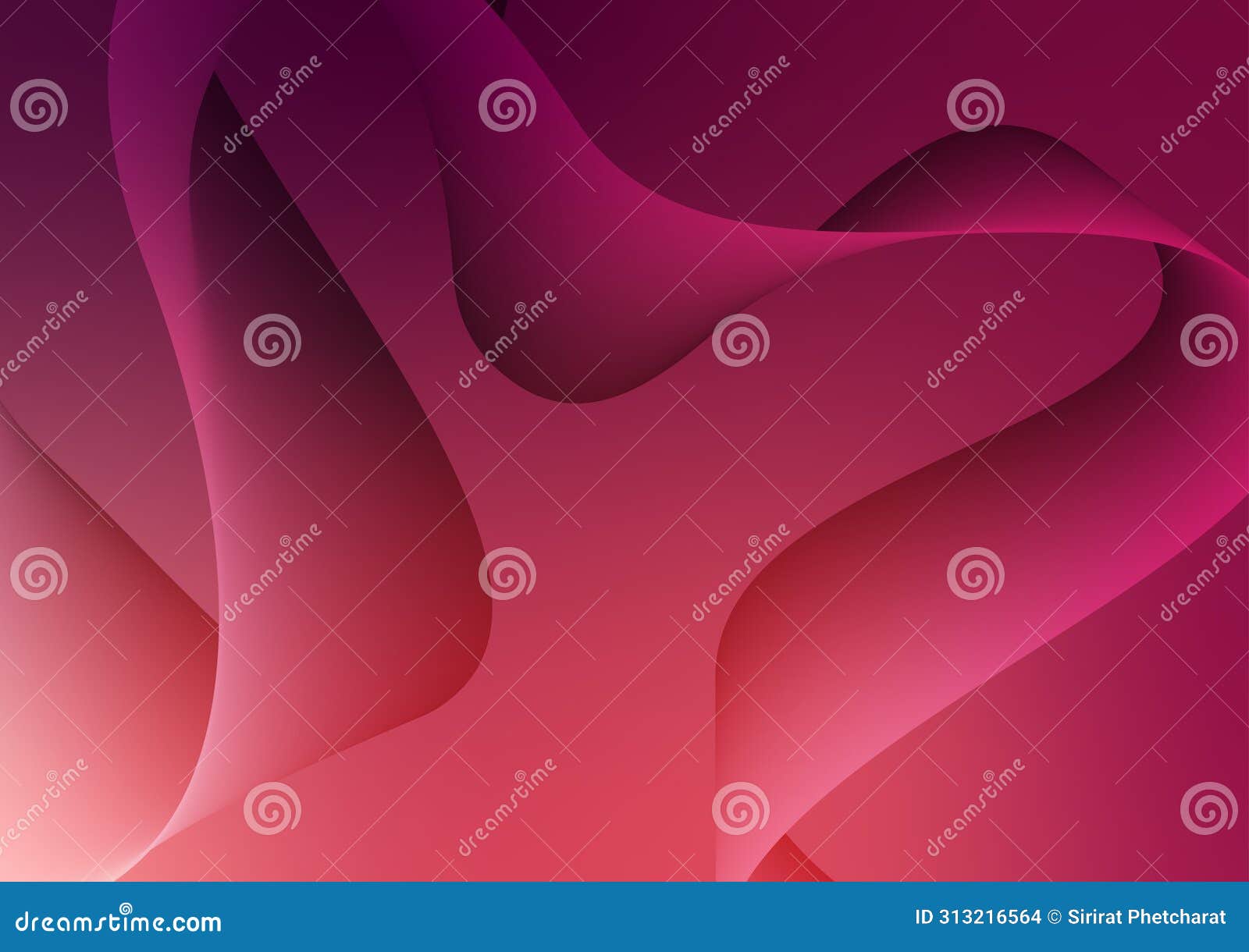 Red Pink Ribbon Wave Modern Style Background Stock Vector ...