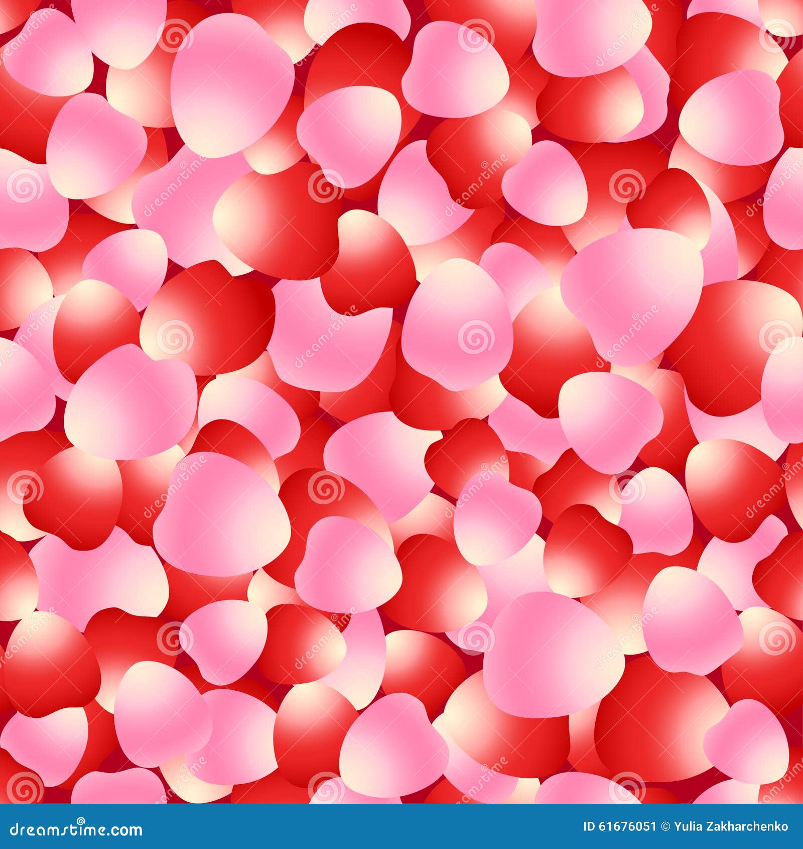 Red and Pink Rose Petals Seamless Pattern Stock Vector - Illustration ...