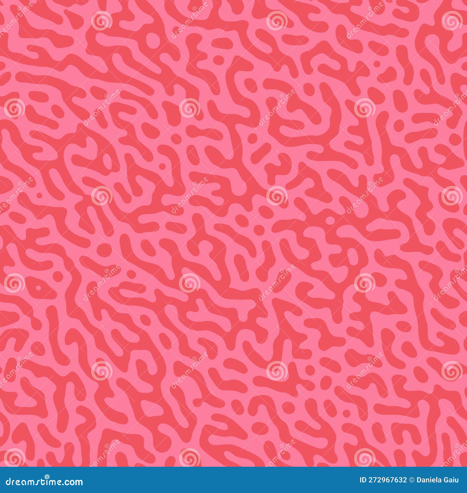 Red and Pink Turing Abstract Seamless Trippy Pattern, Organic Texture ...