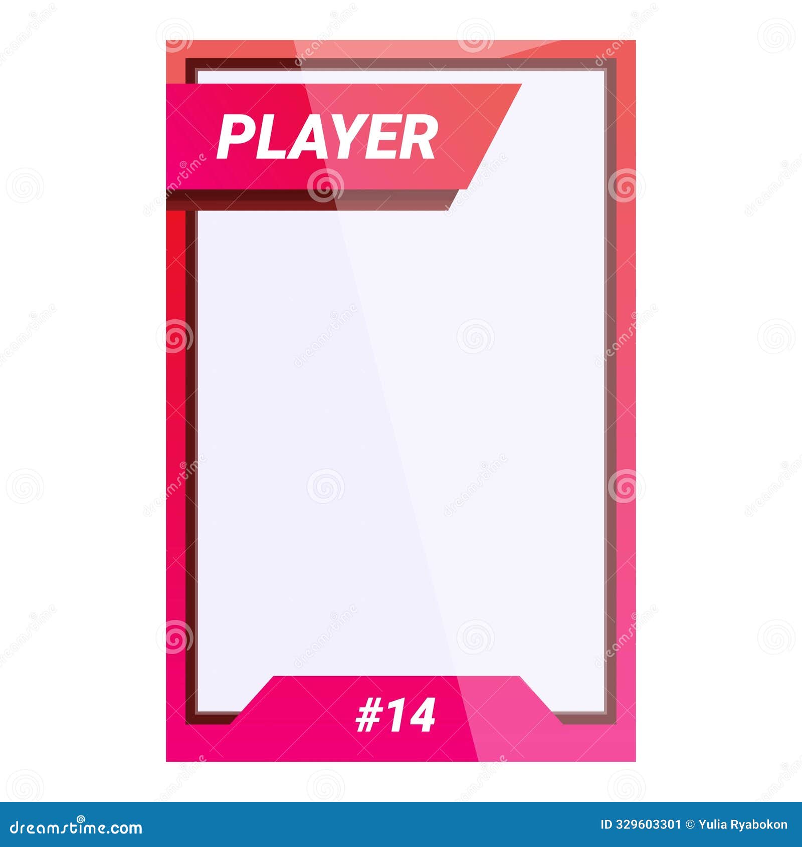 Red and Pink Twitch Overlay Showing Player Name and Number Stock Vector ...