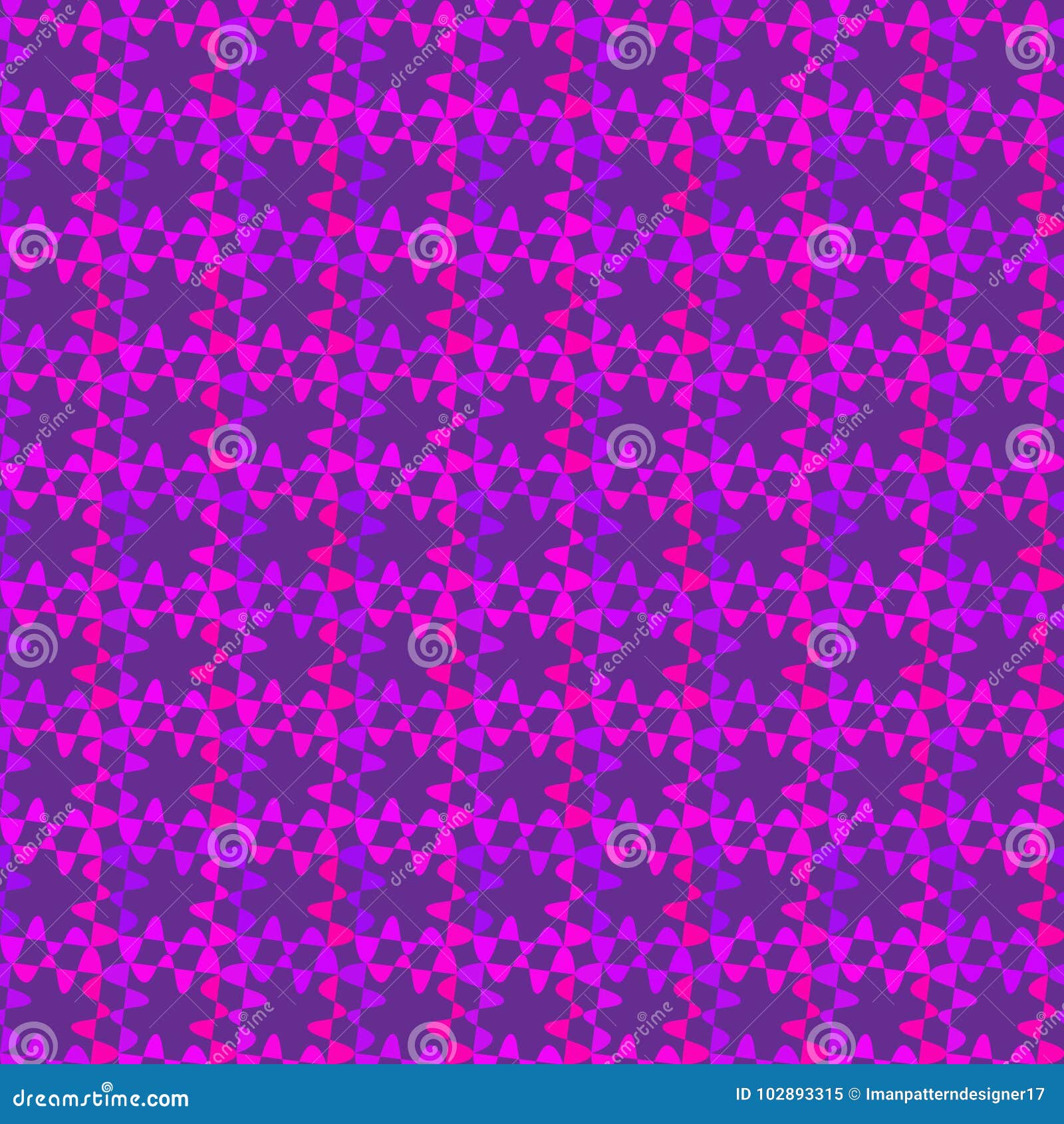 Red, Pink and Violet Decorated Squares in a Seamless Pattern Stock ...