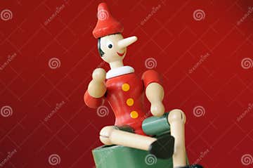 Red Pinocchio stock image. Image of pinocchio, model - 18996445