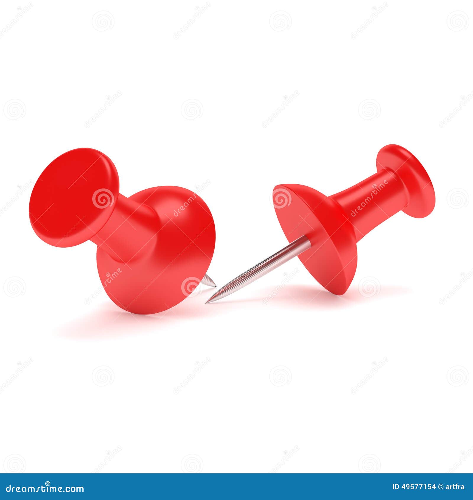 Red pins stock illustration. Illustration of office, paperclip - 49577154