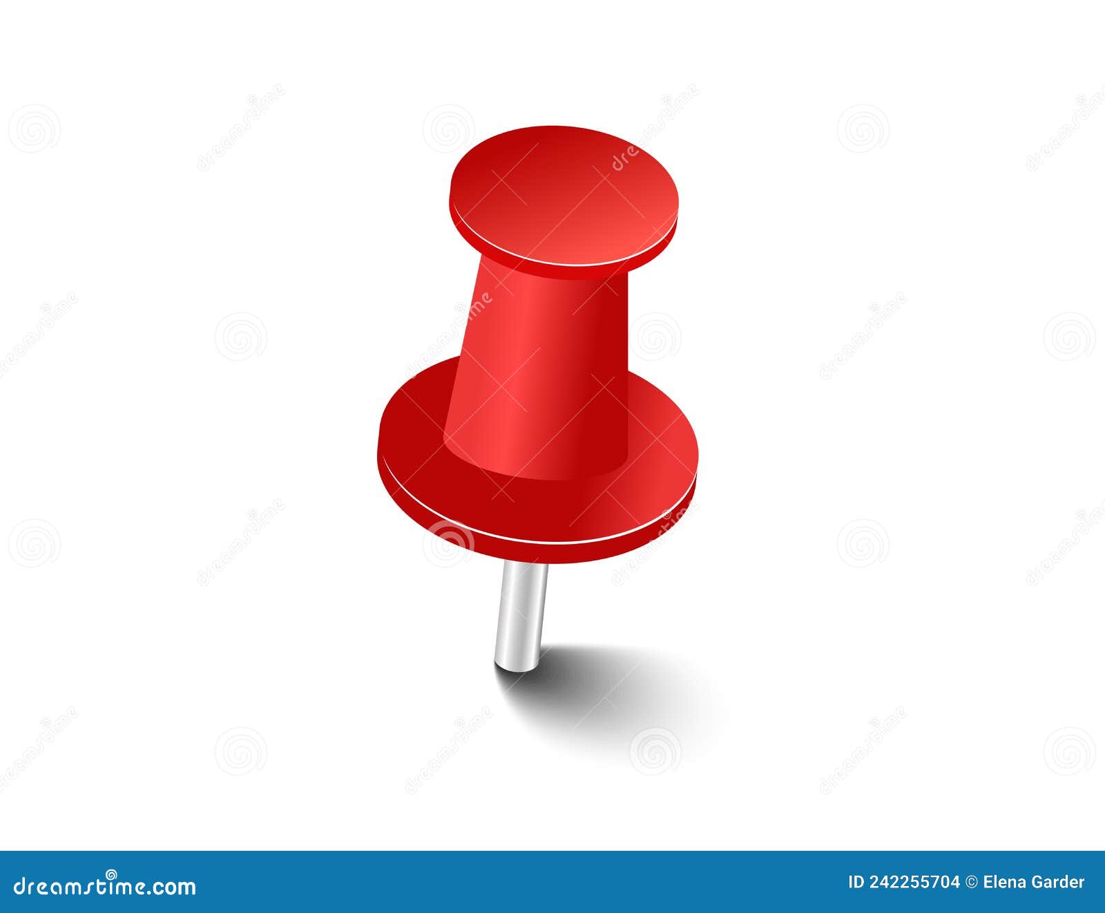 Red Pins Tacks Flags. Attach Buttons on Needles, Pinned Office ...