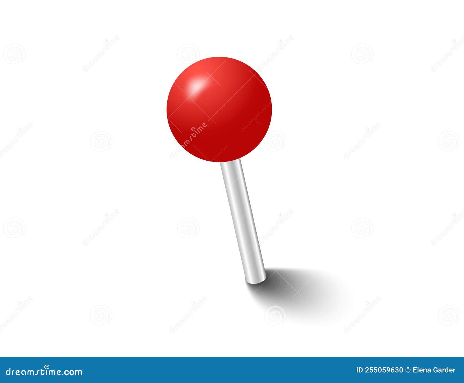 Red Pins Tacks Flags. Attach Buttons on Needles, Pinned Office ...