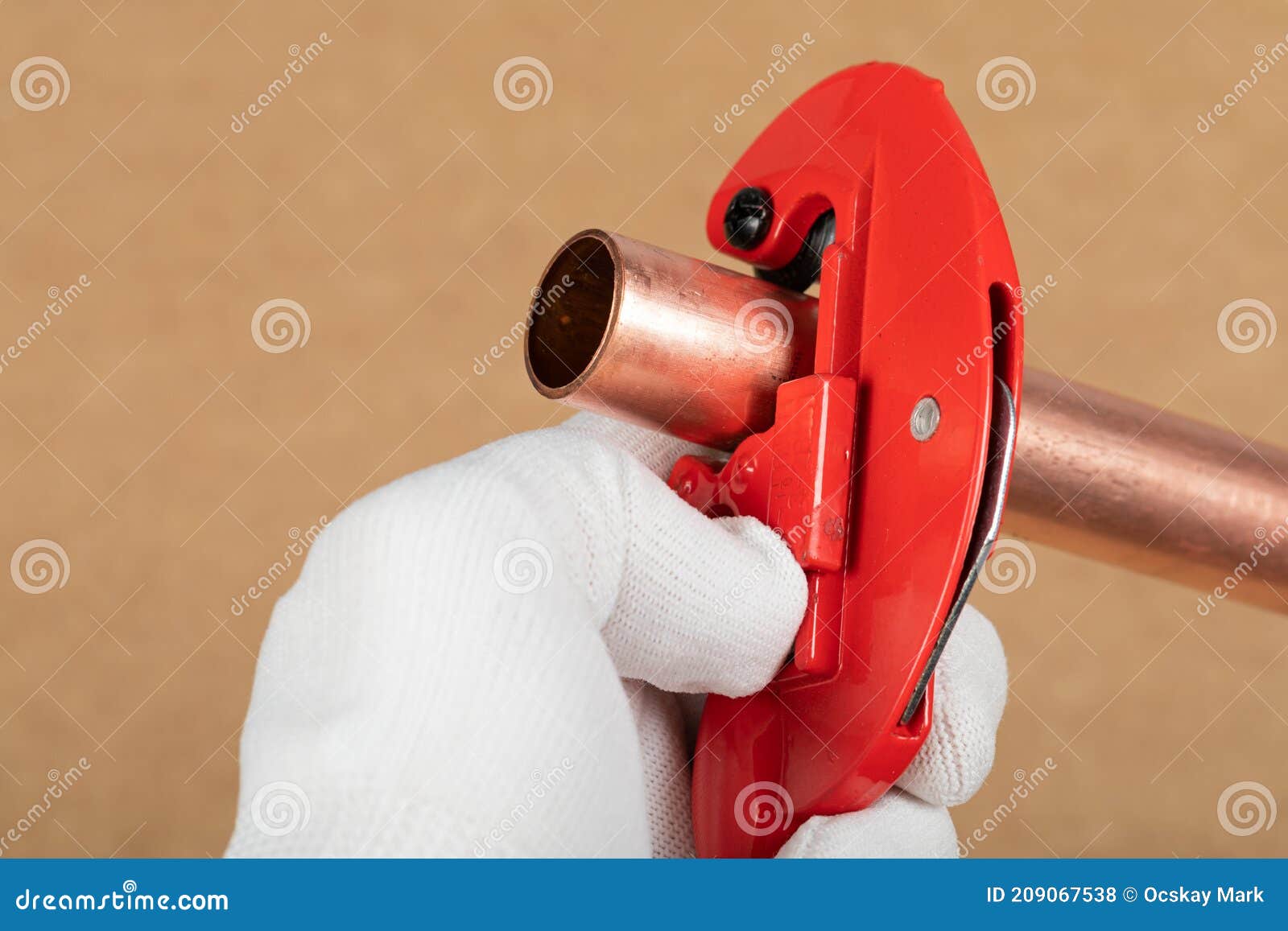 Red pipe cutter stock photo. Image of tool, blade, background - 209067538