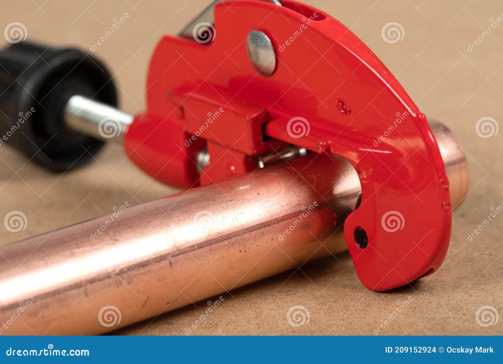Red pipe cutter stock photo. Image of sharp, repair - 209152924