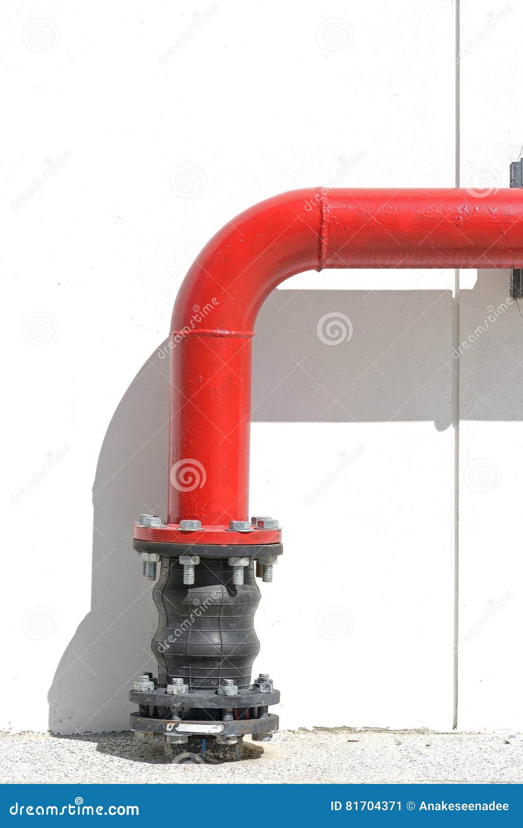 Red pipe stock image. Image of pump, water, metal, industrial - 81704371