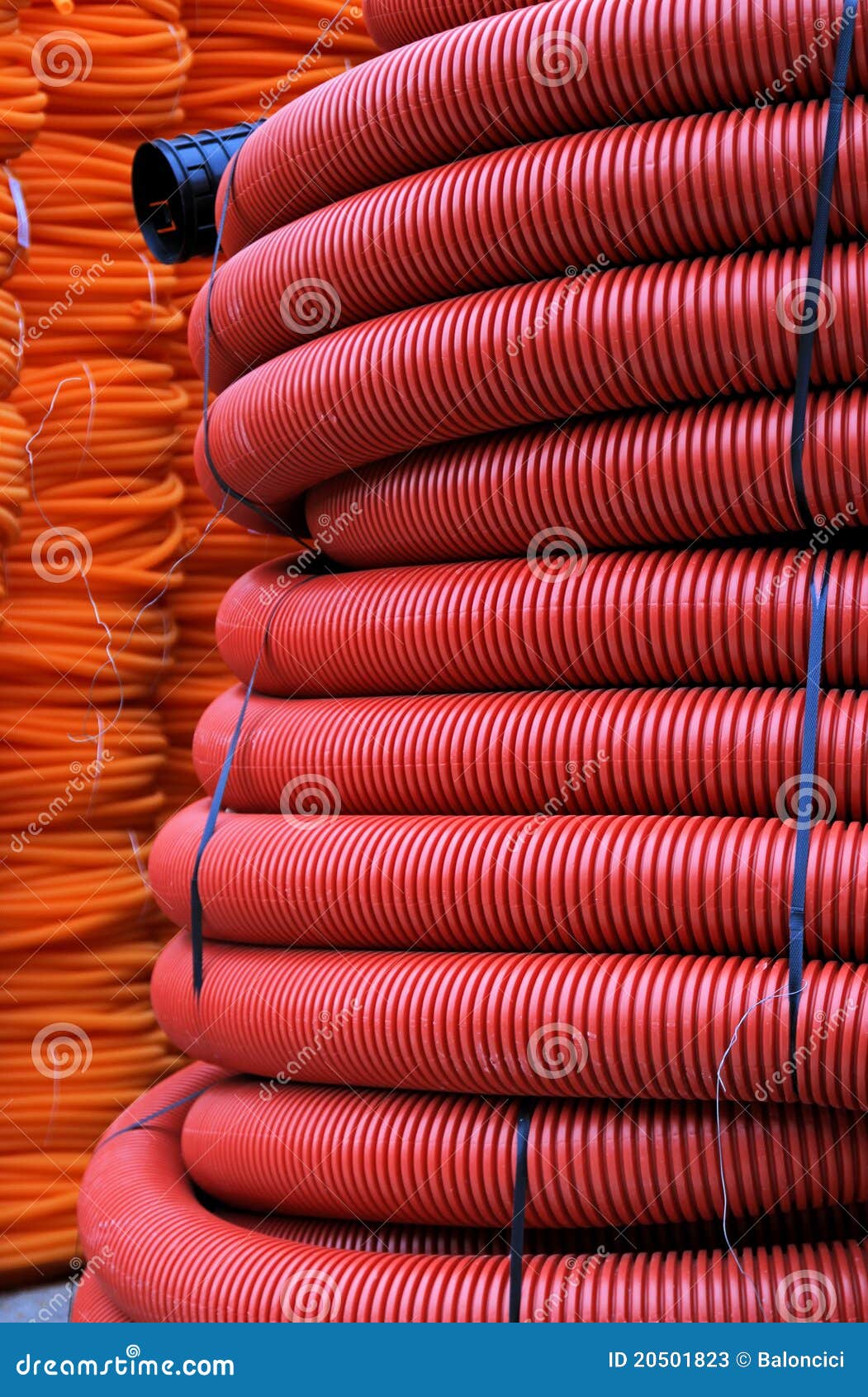 Red pipes stock image. Image of pile, coils, coil, pipe - 20501823