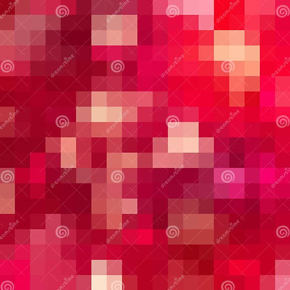 Red Pixel Background, Pattern, Hexagon Wallpaper. Vector Illustration ...
