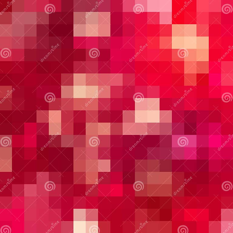Red Pixel Background, Pattern, Hexagon Wallpaper. Vector Illustration ...