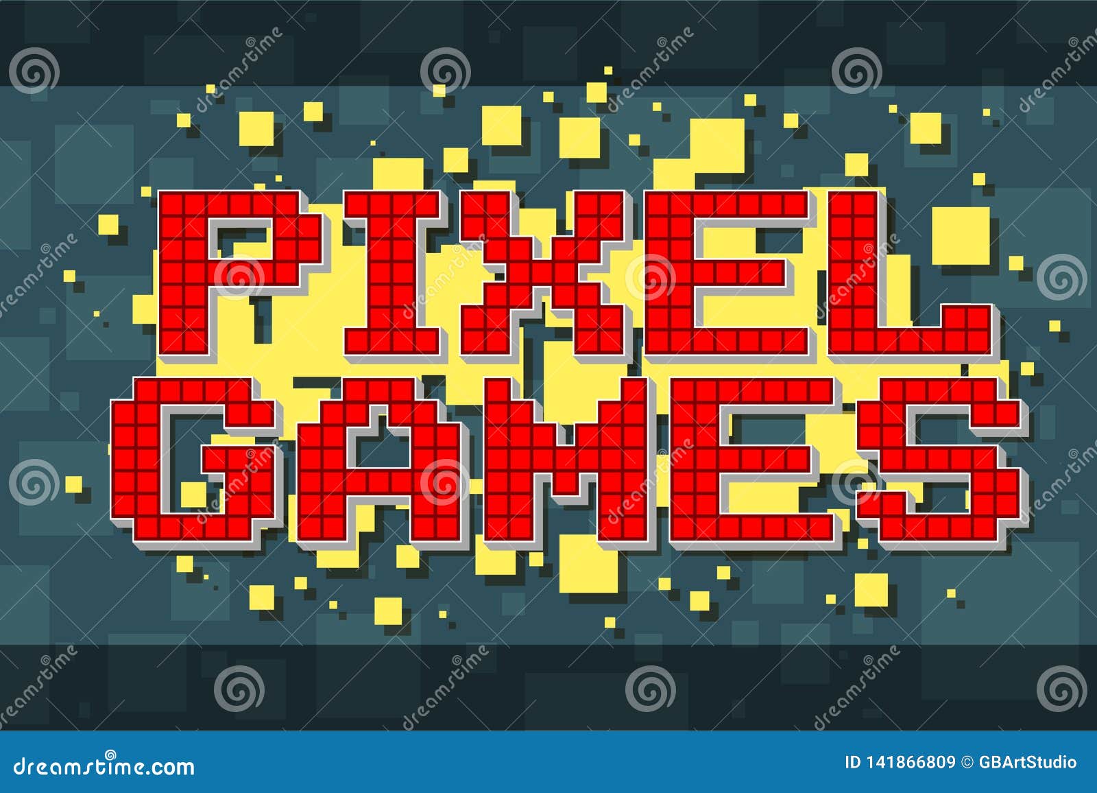 Red Pixel Retro Text Button for Video Games Stock Vector - Illustration ... Red Pixel Retro Text Button for Video Games Stock Vector - Illustration ...