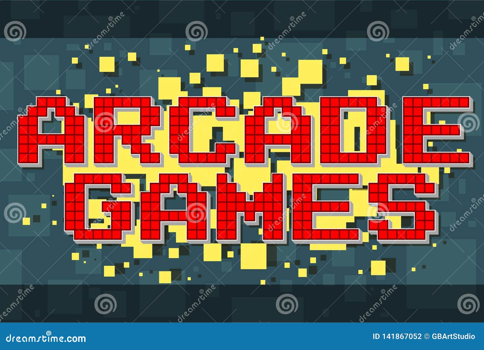Red Pixel Retro Text Button for Video Games Stock Vector - Illustration ... Red Pixel Retro Text Button for Video Games Stock Vector - Illustration ...